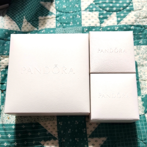 Pandora | Jewelry | One Large Empty Pandora Box And 3 Small Pandora ...